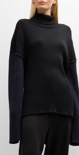 THE ROW - Dua Colorblock Cashmere Sweater