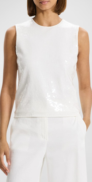 Theory - Sequin Sleeveless Shell Top