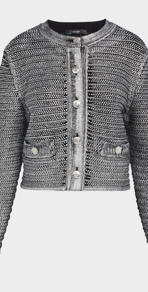 Toccin - Cecilia Textured Cotton Metallic Knit Jacket