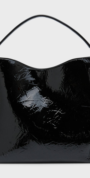 TOM FORD - Alix Small Crinkled Patent Leather Hobo Bag