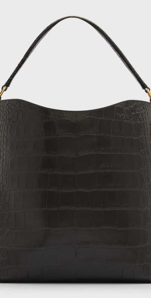 TOM FORD - Alix Small Croc-Embossed Hobo Bag
