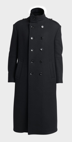 TOM FORD - Men's Double-Breasted Funnel Overcoat