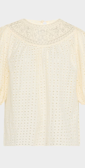 Ulla Johnson - Amina Eyelet Puff-Sleeve Top