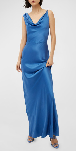 Veronica Beard - Sanderson Cowl Neck Maxi Slip Dress