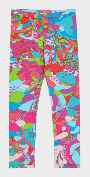 Versace Girls Floral Print Leggings Size 8 14
