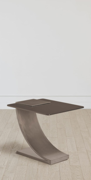 William D Scott - Side Table with Smoke Glass Top