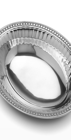 Wilton Armetale - Flutes & Pearls Medium Oval Bowl