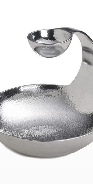 Wilton Armetale - Towle Hammersmith Gooseneck Chip & Dip Server