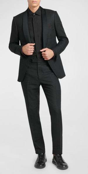 ZEGNA - Men's Shawl-Collar Linen Tuxedo
