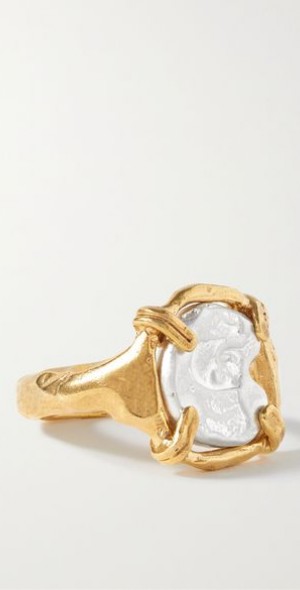 ALIGHIERI - The Gilded Frame sterling silver and gold-plated ring