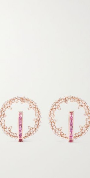 ANANYA - Scatter Full Moon 18-karat rose gold, sapphire and diamond ...