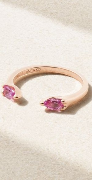 ANITA KO - Orbit 18-karat rose gold sapphire ring