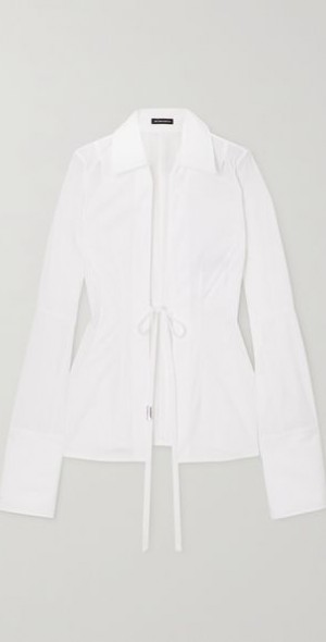 ANN DEMEULEMEESTER - Linsey cotton-poplin shirt