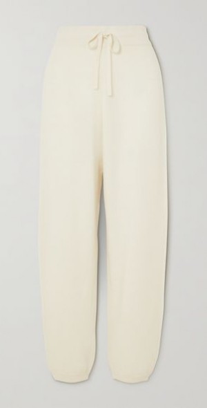 ARCH4 - + NET SUSTAIN Darford ribbed cashmere tapered track pants