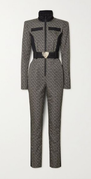 BALMAIN - + Rossignol belted printed ski suit