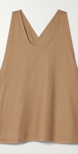 BASERANGE - Apron distressed silk tank