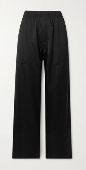 BODE - Satin wide-leg track pants