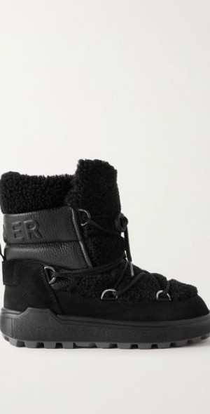BOGNER - Chamonix shearling, textured-leather and suede snow boots