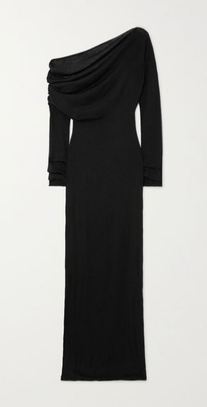 CHRISTOPHER ESBER - Radial Wave one-shoulder wool maxi dress