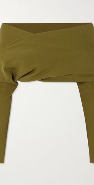 CORTANA - + NET SUSTAIN Georgia wrap-effect silk-georgette top