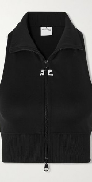 COURRÈGES - Cropped jersey vest