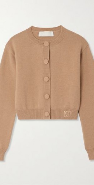 DESTREE - Deborah cropped merino and cashmere-blend cardigan