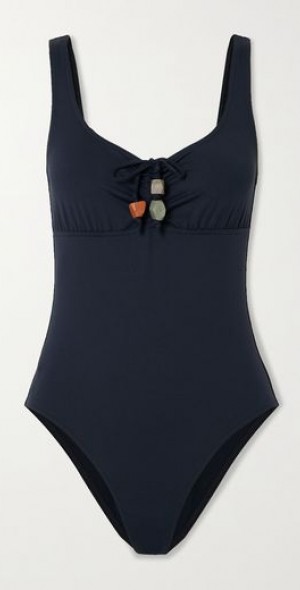 ERES - Moon ruched embellished swimsuit