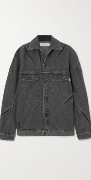 GAUCHERE - Pleated denim jacket