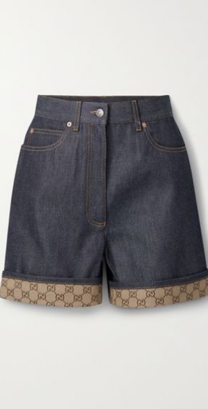 GUCCI - Love Parade denim shorts