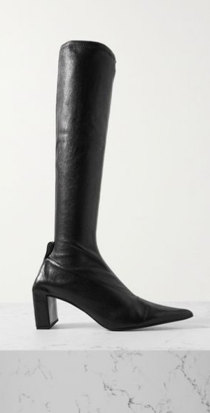JIL SANDER - Sharp leather knee boots