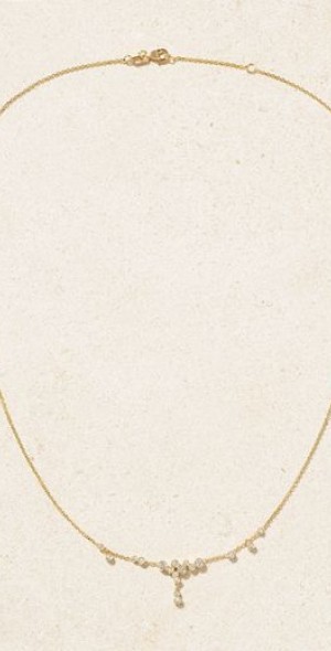 KIMAÏ - Waterfall 18-karat recycled gold laboratory-grown diamond necklace