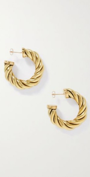 LAURA LOMBARDI - Spira gold-plated recycled hoop earrings