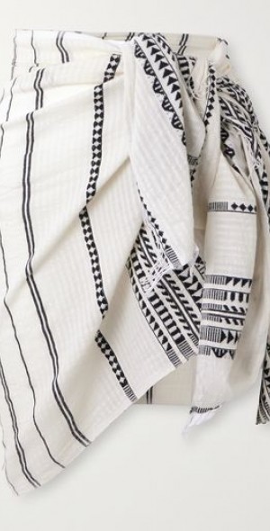LEMLEM - Lema striped cotton-blend pareo