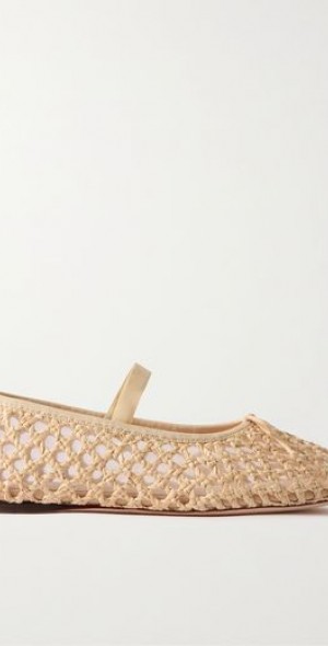 LOEFFLER RANDALL - Leonie woven raffia ballet flats