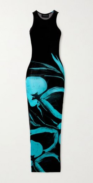 LOUISA BALLOU - Sea Breeze printed stretch-jersey maxi dress