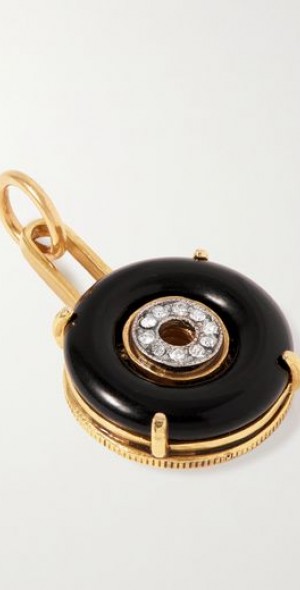 MAISON MAYLE - Corniche gold-plated, glass and crystal pendant