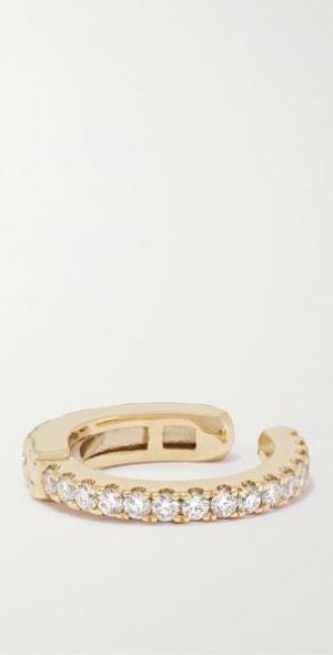MARIA TASH - Eternity 18-karat gold diamond ear cuff