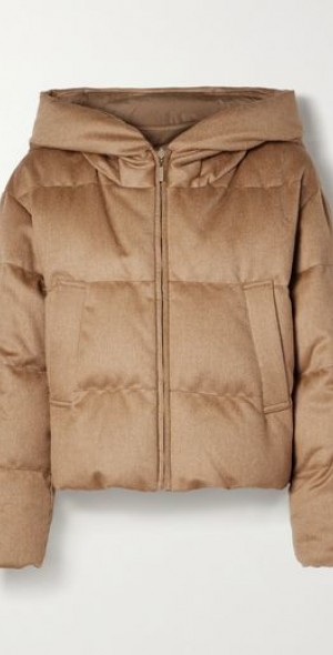 MAX MARA - The Cube Dalia reversible hooded quilted padded camel hair ...