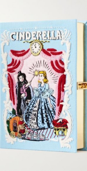 OLYMPIA LE-TAN - Cinderella embroidered appliquéd canvas clutch