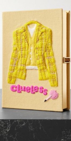OLYMPIA LE-TAN - Clueless embroidered appliquéd canvas clutch