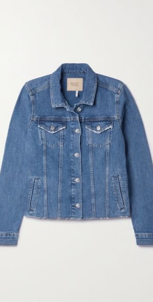 PAIGE - Rowan frayed denim jacket