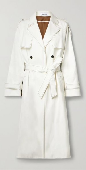 PARTOW - Noah belted two-tone cotton-twill trench coat