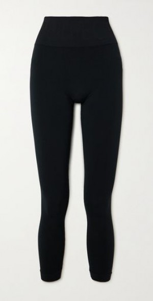 PERFECT MOMENT - Ribbed thermal modal-blend leggings