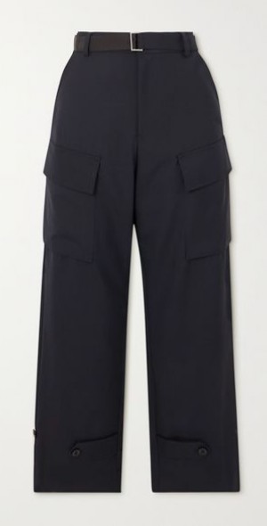 SACAI - Belted woven tapered cargo pants