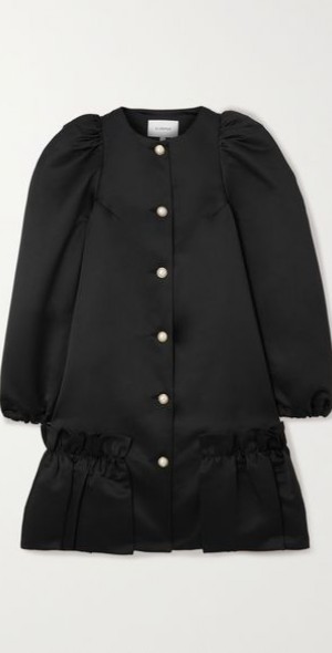 SLEEPER - Mistery ruffled satin mini dress