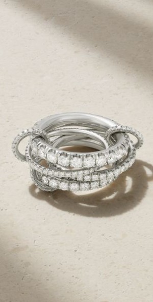 SPINELLI KILCOLLIN - Alix set of four platinum diamond rings