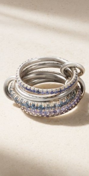 SPINELLI KILCOLLIN - Iris set of four sterling silver multi-stone rings