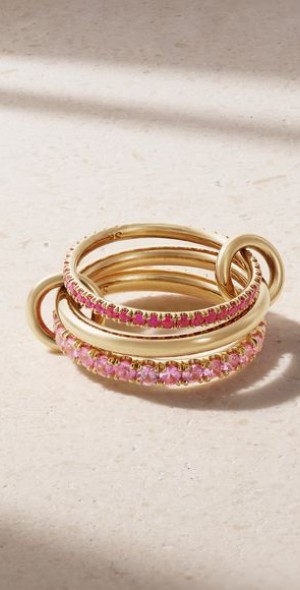 SPINELLI KILCOLLIN - Norah set of three 18-karat gold sapphire rings