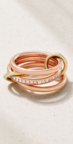 SPINELLI KILCOLLIN - Renè set of three 18-karat yellow and rose gold ...