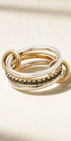 SPINELLI KILCOLLIN - Tigris set of three 18-karat gold, sterling silver ...